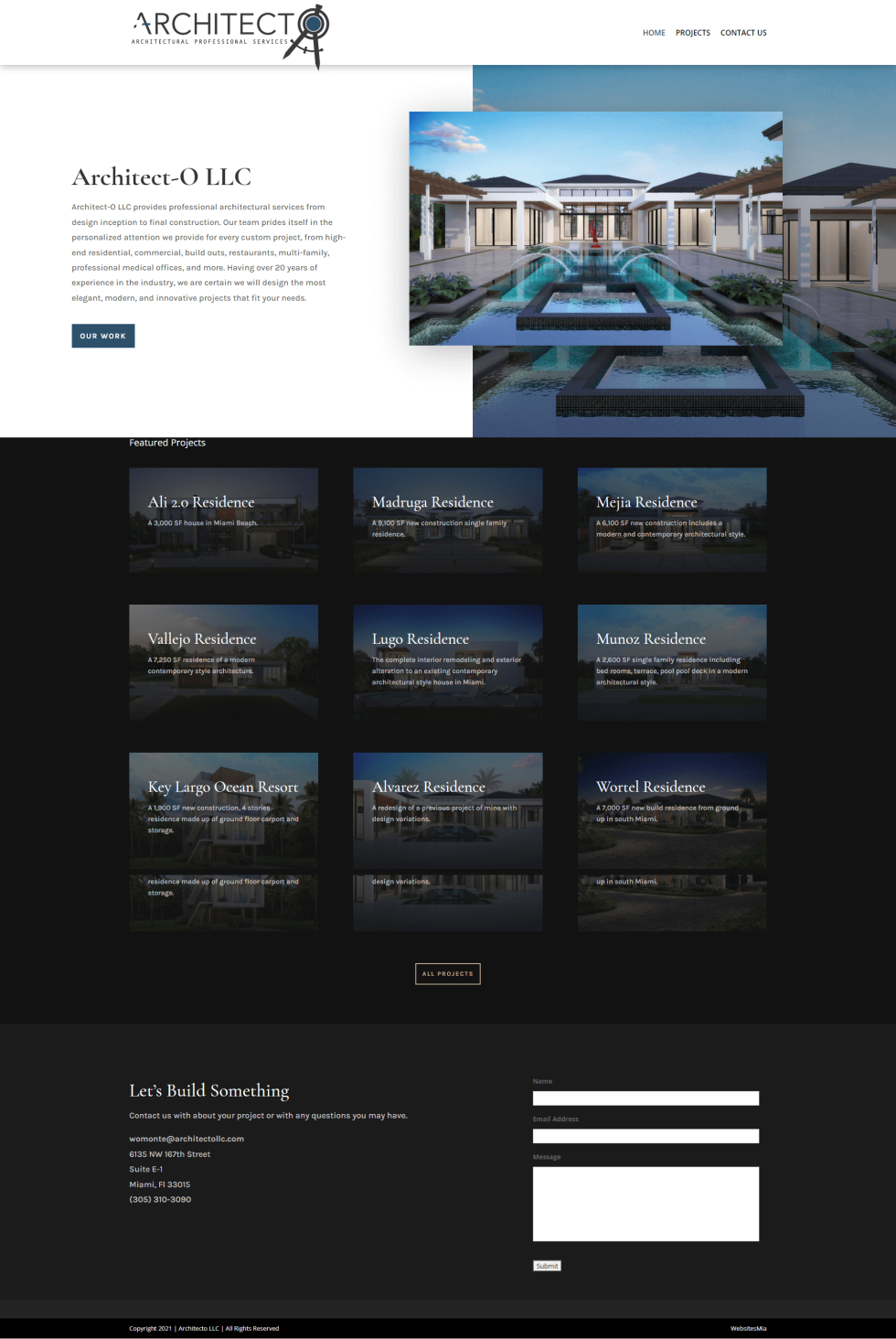Website for Architect | MC2 Agency | Advertising & Marketing in Miami FL